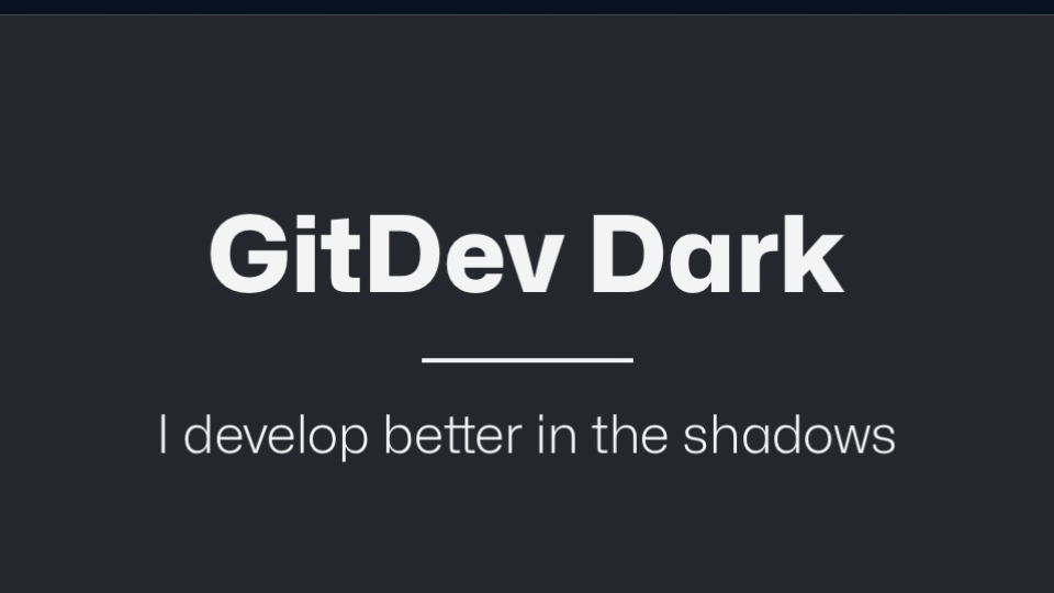 GitDev Dark | Chulapa